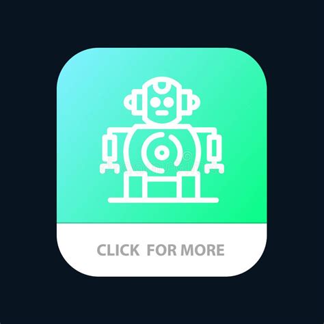 cnc robotics technology mobile app button android and ios line