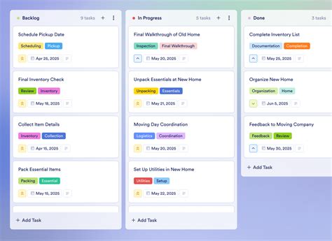 Moving Plan Template Jotform