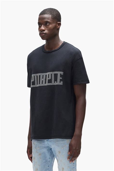 Crystal Plaque Tee Purple Brand