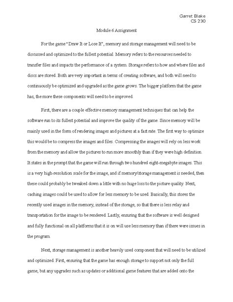 Module Assignment CS Garret Blake CS Module Assignment For The Game Draw It Or