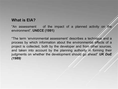 Impact Prediction Evaluation And Mitigation In Eia Pptx