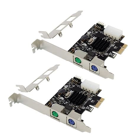 2x Pci E Dual Port Ps2 Expansion Adapter Card External Ps2 Device