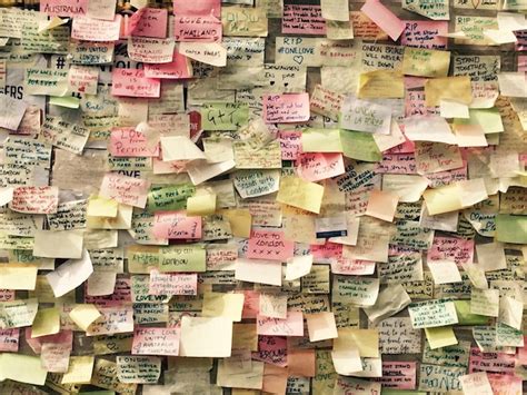 Premium Photo Full Frame Shot Of Adhesive Notes With Text