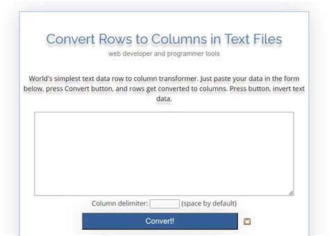 Convert Rows To Columns In Text Files
