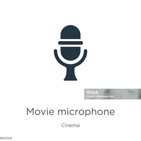 동영상 마이크 아이콘 벡터입니다 흰색 배경에 고립 된 영화 컬렉션에서 트렌디 한 평면 영화 마이크 아이콘입니다 벡터 일러스트는 웹 및 모바일 그래픽 디자인 로고 Eps10에