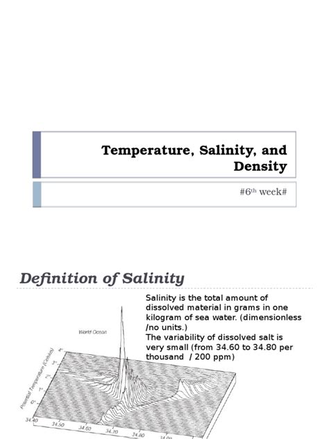 6 Temperature Salinity And Density Salinity Attenuation