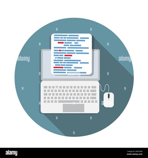 Programming Coding Concept Flat Background Illustration Stock Photo Alamy