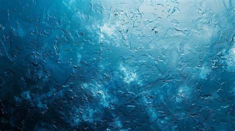 Tranquil Blue Water In Glass Pattern Premium Ai Generated Image