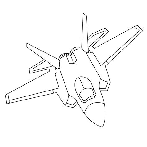 Premium Vector Military Aircraft Lockheed Martin F22 Raptor Coloring