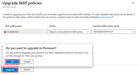 從 Azure Front Door 標準升級至進階 Microsoft Learn