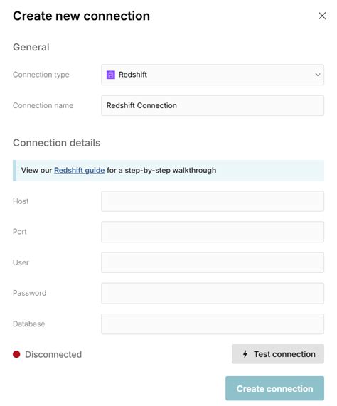 connect your spreadsheet to redshift