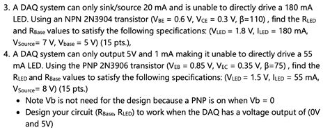 solved 3 a daq system can only sink source 20 ma and is