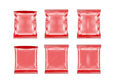 Premium Vector Open Red Packaging For Snacks Food Chips Sugar And Spices