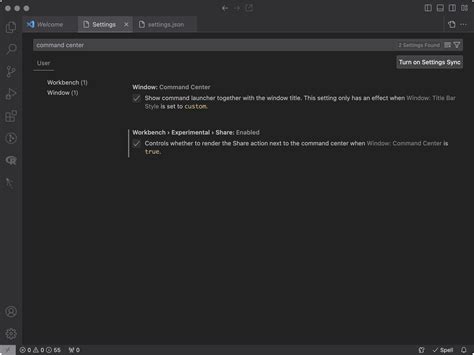 Command Center Not Showing When Switched From Off To On · Issue 192937