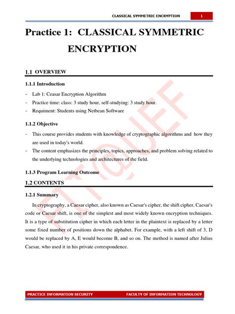 lab 1 pdf cryptography cipher