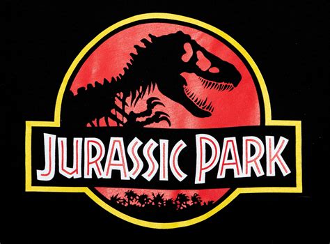 Jurassic Park Classic Logo Black Adult T Shirts Serving Who Fans