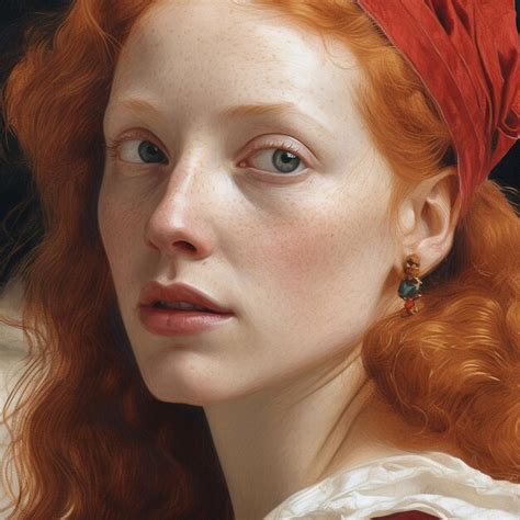 Premium Ai Image A Woman With Red Hair Is Wearing A Red Headband