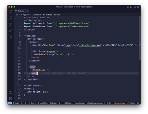 Visual Studio Code Insiders Component Syntax Not Working · Issue