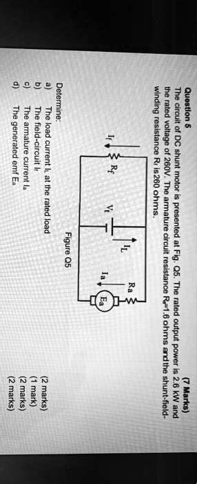 Solved A Determine The Field Circuit Questlon 5 The Generated Emf E