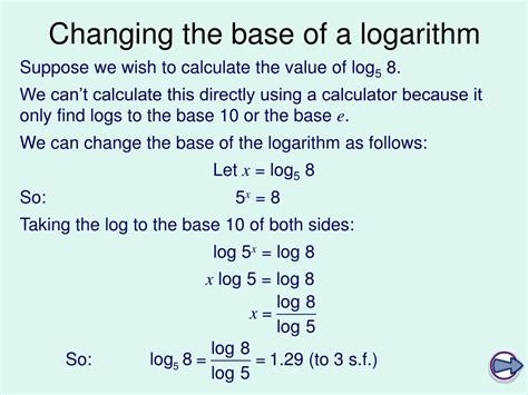 PPT C2 Change Of Base Of Logarithms PowerPoint Presentation Free Download ID 6136216