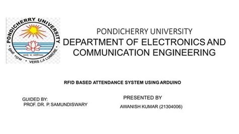 rfid based attendance system ppt