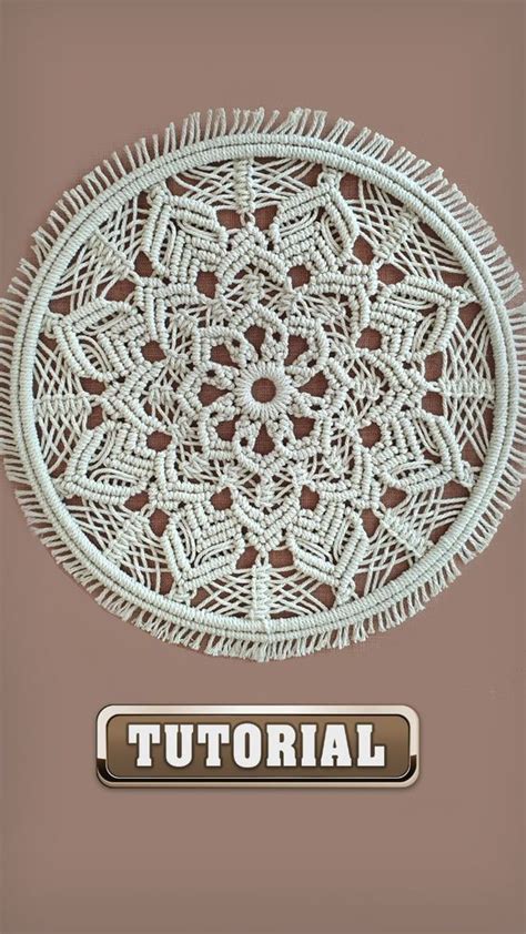 New Macrame Flower Pattern In A Circle Step By Step Tutorial Macrame Wall Hanging Macrame