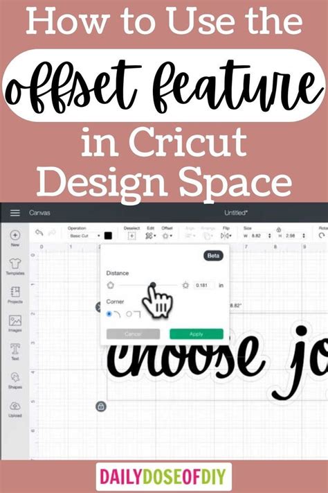 Using The Offset Feature In Cricut Design Space