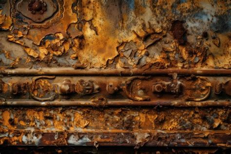 Premium Ai Image Rust And Decay Patterns On Metal Surface