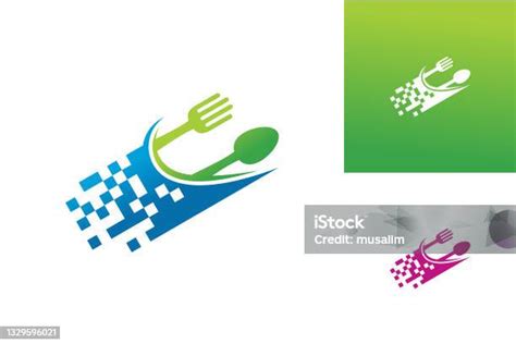 픽셀 디지털 식품 로고 템플릿 디자인 벡터 엠블럼 디자인 개념 창조적 인 기호 아이콘 Brand Name Video Game에