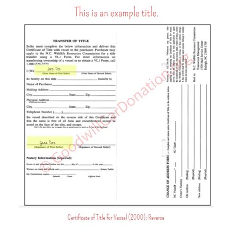 How To Sign Your North Carolina Titles Goodwill Car Donation