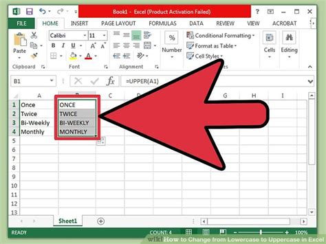 4 Ways To Change From Lowercase To Uppercase In Excel WikiHow