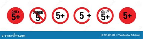 5 plus sign set. stock vector. Illustration of adult - 239471480