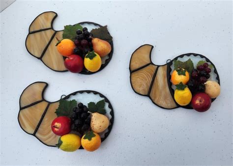 Thanksgiving Cornucopia Stained Glass Etsy