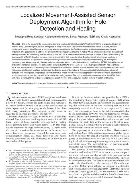 Pdf A Localized Movement Assisted Sensor Deployment Algorithm For