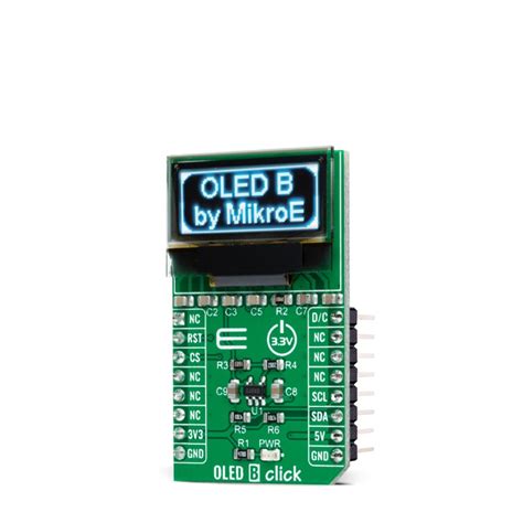 OLED B Click Carries X Px Blue Monochrome Passive Matrix OLED Display