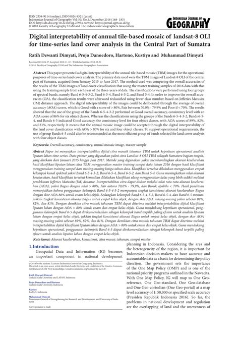 Pdf Digital Interpretability Of Annual Tile Based Mosaic Of Landsat 8 Oli For Time Series Land