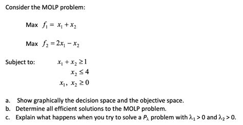 consider the molp problem max fi x1 x2 max