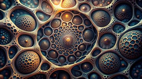 Intricate Cellular Structure A Microscopic Journey Into The Depths Of An Organic Network