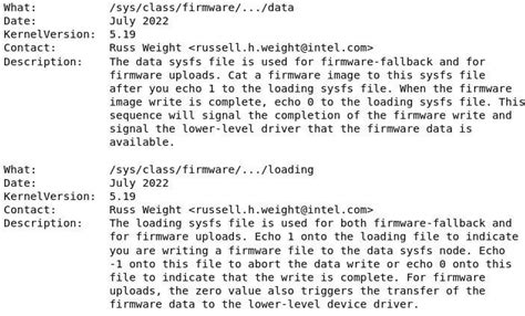 Linux 519 Adding Ability To Initiate Firmware Updates Using Sysfs R