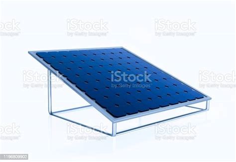 흰색 배경에 격리 된 태양 전지 패널 청정 에너지를 생성하는 태양 전지 패널의 태양광 전지 3d 렌더링 0명에 대한 스톡 사진 및 기타 이미지 Istock