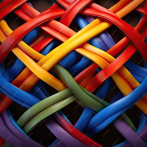 Premium Photo Interwoven Pride Ribbons