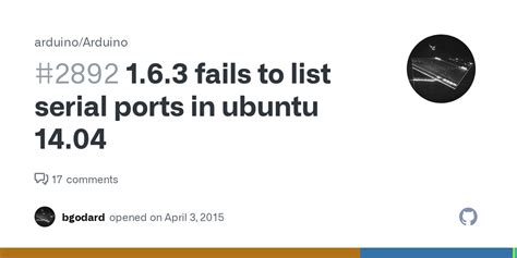 Fails To List Serial Ports In Ubuntu Issue Arduino Arduino GitHub