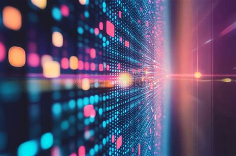 A Futuristic 3d Abstract Background Displaying An Endless Network Of Glowing Geometric Panels