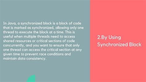 Java Presentation On Synchronization In Multithreading Pdf