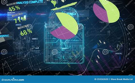 Digital Infographic Interface With Dots Interconnecting And Forming