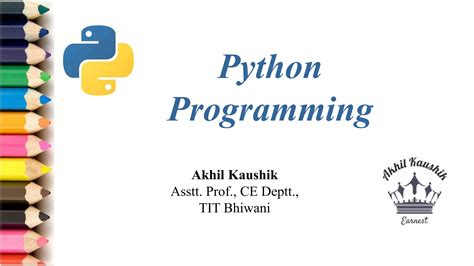 Introduction To Python Programming Pptx