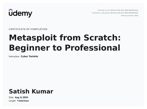Satish Verma On Linkedin Cyber Security Opensource Udemy Metasploit