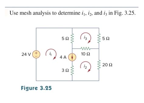 solved use mesh analysis to determine ij i2 and iz in fig