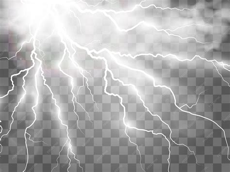 Premium Vector Vector Image Of Realistic Lightning Flash Of Thunder