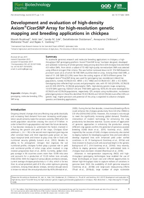 pdf development and evaluation of high density snp array axiom